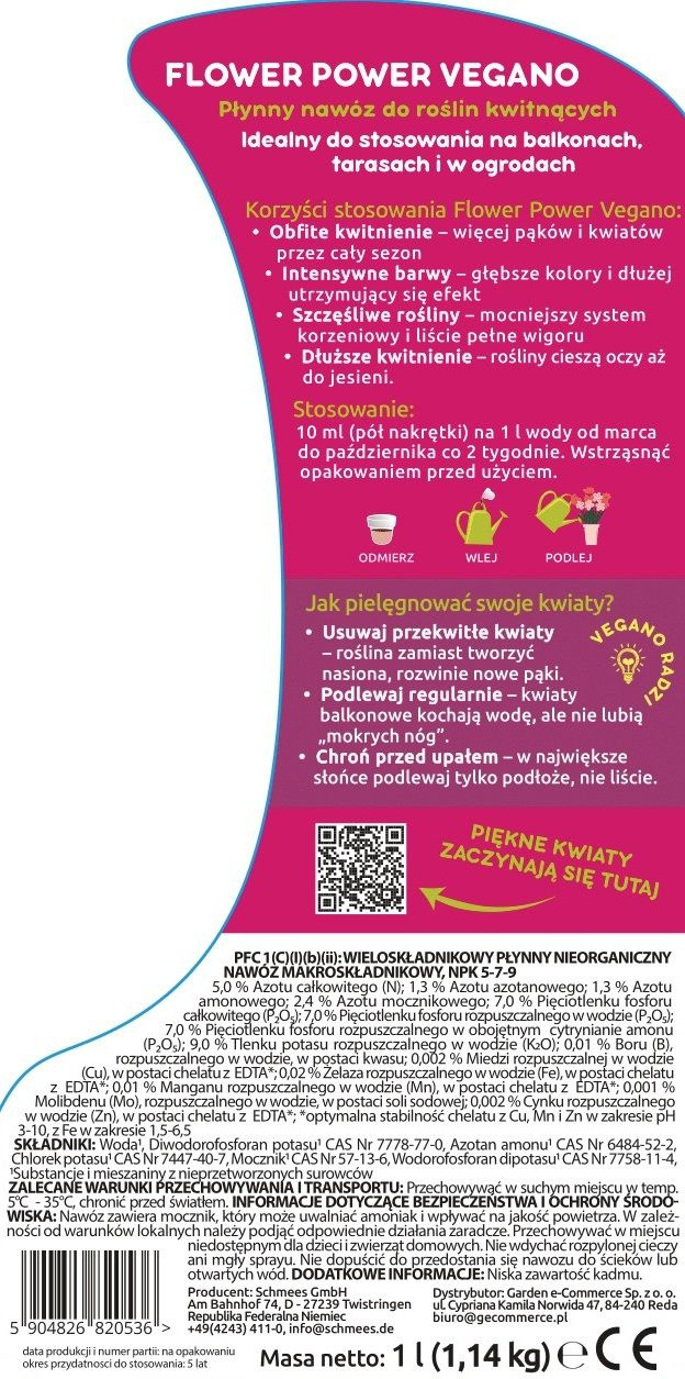 Nawóz do roślin kwitnących Flower Power | naturalnie wzmacnia