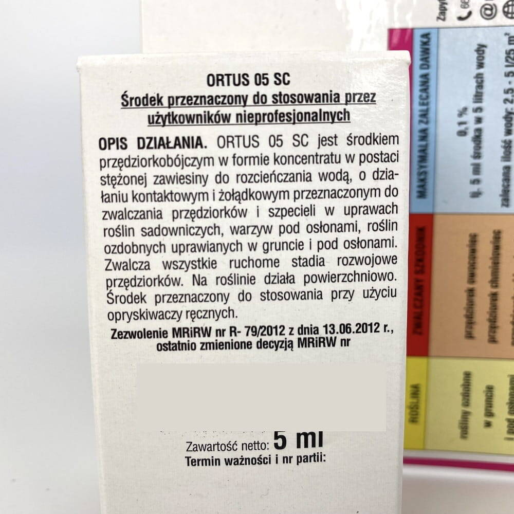 Ortus 05 SC – Na Przędziorki i Szpeciele – 5 ml Sumin – Sklep Dla Ogrodu